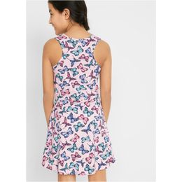 bonprix M&auml;dchen Jerseykleidhellrosa bedruckt, Gr. 164, Jersey, Obermaterial: 100% Baumwolle, Kleider, aus Baumwolle, &auml;rmellos, leicht schwingender