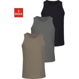 H.I.S. H.I.S Herren Tanktop, olivgr&uuml;n, schwarz, dunkelgrau, Gr&ouml;&szlig;e L