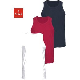 H.I.S. H.I.S Herren Tanktop, wei&szlig;, rot, marine, Gr&ouml;&szlig;e S