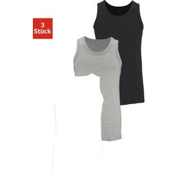 H.I.S. H.I.S Herren Tanktop, grau-meliert, wei&szlig;, schwarz, Gr&ouml;&szlig;e L