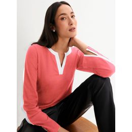 Inspirationen Damen Langarmshirt "Shirt", orange, Gr. 38, gemustert, unifarben, 95% Polyester, 5% Elasthan, Shirts