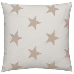Kissenbez&uuml;ge OTTO HOME, B:50cm L:50cm, beige, Linon, Obermaterial: 100% Baumwolle, Kissenbez&uuml;ge, "Stella Kissenh&uuml;lle mit Sternenmuster, in