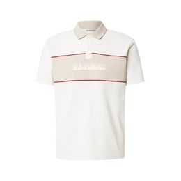 Napapijri Poloshirt 'EKIM' Herren Gr&ouml;&szlig;e L kitt / burgunder / wei&szlig;