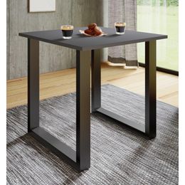 Esstisch Vcm, B:80cm T:50cm, schwarz, Tische, "Premium Holz Esstisch K&uuml;chentisch Xona U 80x50"