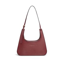 Tommy Hilfiger Damen Schultertasche "TH MODERN SHOULDER BAG"bordeaux, Lederimitat, Taschen, Umh&auml;ngetasche, Handtasche, Tragetasche mit Logopr&auml;gung
