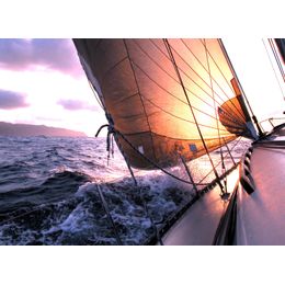 papermoon Fototapete "Sailing to Sunset", B/L: 2m x 1,49m, Bahnen: 4 Stk., bunt, Tapeten