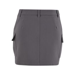 Urban Classics Damen Sommerrock "Urban Classics Ladies Short Patched Pocket Skirt", grau, Gr. XL, unifarben, 75% Polyester, 19% Viskose, 6% Elasthan,