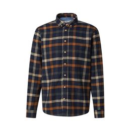 Kronstadt Hemd 'Johan' Herren Gr&ouml;&szlig;e M beige / navy / ocker