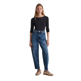 Marc O'Polo MARC O'POLO Damen Relax-fit-Jeans "aus Organic Cotton Stretch mit recyceltem Polyester"dunkelblau, Gr. 30, unifarben, Obermaterial: 90% Baumwolle, 9%