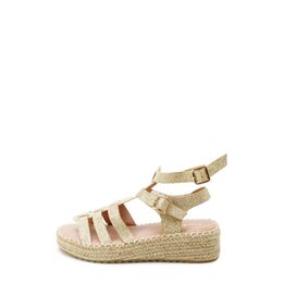 FINDLAY Damen Sandale "TILIA", Gr. 39goldfarben, Lederimitat, Schuhe, im funkelnden Design