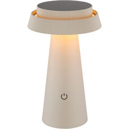 LED Solarleuchte OTTO HOME, H:23cm &Oslash;:14cm, beige, Leuchten, "Tirria Akkuleuchte", stufenloser Touchdimmer, Farben fixierbar, Solarlampe, CCT
