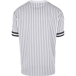 Urban Classics Herren T-Shirt "Urban Classics Herren Oversized Striped Mesh Tee", schwarz-wei&szlig;, Gr. S, gestreift, 100% Polyester, Shirts