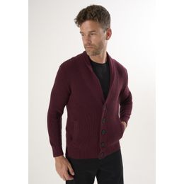 FELIX HARDY Herren Strickjacke "Strickcardigan mit Kn&ouml;pfen"bordeaux, Gr. XXL, 100% Baumwolle, Strickjacken