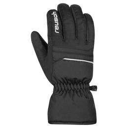 Reusch M&auml;dchen Skihandschuhe "Alan Junior", schwarz-wei&szlig;, Gr. 3, 94% Polyester, 6% Lederimitat, Handschuhe, mit winddichter und atmungsaktiver