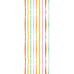 queence Vinyltapete "Streifen-Bunt", B/L: 0,9m x 2,5m, bunt, Tapeten, 90x250cm, selbstklebend, kinderleichte Anbringung,, Sticker