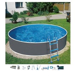 Rundpool MY POOL BWT, H:110cm &Oslash;:460cm, grau, Schwimmbecken, "HYPE 5", in verschiedenen Gr&ouml;&szlig;en