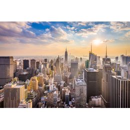 papermoon Fototapete "Manhattan Skyline", B/L: 2m x 1,49m, Bahnen: 4 Stk., bunt, Tapeten