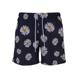 Urban Classics Herren Badeshorts "Urban Classics Herren Pattern Swim Shorts"midnightnavydaisy, Gr. XL, 100% Polyester, Badehosen