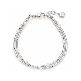 Leonardo Damen Armband "Mirella", 18,5cm, Edelstahl Perlen, silber, Edelstahl, Perlen, Armb&auml;nder, mit S&uuml;&szlig;wasserzuchtperle