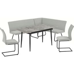 Eckbankgruppe OTTO HOMEgrau, grau, FSC-zertifizierter Holzwerkstoff, Keramik, Metall, Polyester, Polywood, K&uuml;che, Sitzm&ouml;bel-Sets, "Stevian", Holz,
