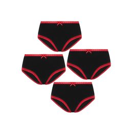 Albero Natur Slip '4er-Pack Damen Hipster aus Bio-Baumwolle mit Spitze' Damen Gr&ouml;&szlig;e M schwarz