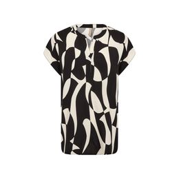soyaconcept Damen Shirtbluse "SC-CHANISE 1", schwarz-wei&szlig;, Gr. XXL, gemustert, Web, Obermaterial: 100% Viskose, Blusen, aus Viskose, normale