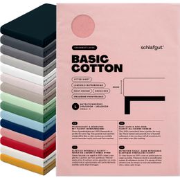 Spannbettlaken Schlafgutlila mid, Jersey, Obermaterial: 100% Baumwolle, Bettlaken, "Basic Cotton Bettlaken, 160 g/m&sup2;, 100% Baumwolle, Spannbetttuch",