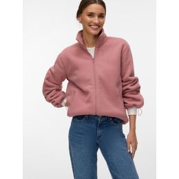 V&eacute;ro Moda VERO MODA Damen Fleecejacke "VMJANNIE LS FLEECE ZIP JACKET EXP"nostalgia rose, Gr. XL, unifarben, Fleece, Obermaterial: 100% Polyester, Jacken,