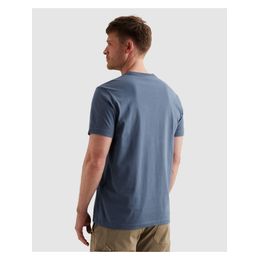 PME-Legend PME LEGEND Herren T-Shirt "Short sleeve r-neck single jersey graphic", blau, Gr. M, Jersey, Obermaterial: 100% Baumwolle, Shirts, mit Logo Print