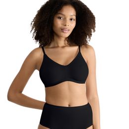 Sloggi Damen Soft-BH "GO Daily Cotton", Gr. XL, schwarz, Single Jersey, Obermaterial: 82% Baumwolle, 18% Elasthan, unifarben, Basic, BHs,