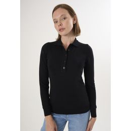 FELIX HARDY Damen Polokragenpullover "Pullover mit Rollkragen und Kn&ouml;pfen"schwarz, Gr. L, 100% Baumwolle, Pullover