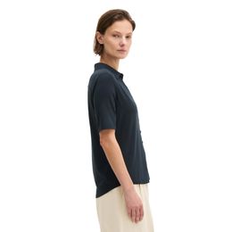 Marc O'Polo MARC O'POLO Damen Kurzarmshirt "aus LENZING ECOVERO "deep night blau, Gr. XS, unifarben, Obermaterial: 94% Viskose, 6% Elasthan, Shirts