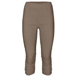 Caprihose Heine, Damen, Gr. 48, Normalgr&ouml;&szlig;en, grau (taupe), 70% Viskose, 25% Polyamid, 5% Elasthan, unifarben, 3/4-L&auml;nge, Hosen Caprihose