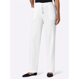 WITT Damen Schlupfhose mit Bindeband, wei&szlig;, Gr&ouml;&szlig;e 54
