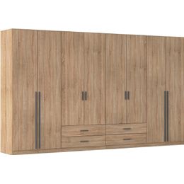 Dreht&uuml;renschrank Rauch, B:360cm H:210cm T:54cmeiche sonoma, griffstangen graumetallic, Holzwerkstoff, Schr&auml;nke, "Kleiderschrank Garderobe GAMMA