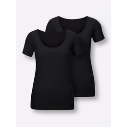 WITT Damen T-Shirt, schwarz, Gr&ouml;&szlig;e 36/38