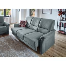 3-Sitzer DIE PLANBAR, B:198cm H:96cm T:93cmsteel, 100% Polyester, Sofas, "PP-PF23182", Federkernpolsterung, wahlweise mit motorischer Vorziehbank