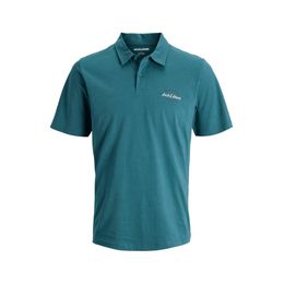 Jack & Jones Jack & Jones Poloshirt 'JJBRANDON' Herren Gr&ouml;&szlig;e XXL grau / petrol / wei&szlig;