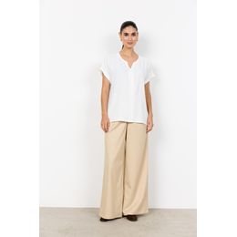 soyaconcept Damen Shirtbluse "SC-CATH 1", wei&szlig;, Gr. XL, unifarben, Web, Obermaterial: 100% Polyester, Blusen, normale Passform, mit V-Ausschnitt, aus