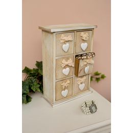 Kommode My Flair, B:21cm H:9,3cm T:29,7cm, grau, MDF, Sideboards, "Lenni", mit 6 Schubladen