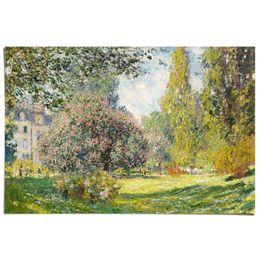 Poster Reinders, B:91,5cm H:61cm T:0,1cm, gr&uuml;n, Wohnzimmer, Bilder, "Claude Monet - parc Monceau"