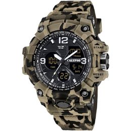 Calypso Watches Herren Chronograph "X-Trem", schwarz, Armbanduhren, Quarzuhr, Armbanduhr, Herrenuhr, analog, digital, Tag, Monat