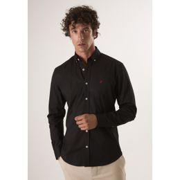 FELIX HARDY Herren Langarmhemd "Langarm-Shirt"schwarz, Gr. M, 97% Baumwolle, 3% Elasthan, Hemden
