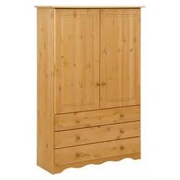 W&auml;scheschrank Home Affaire "Minik", beige (natur gebeizt, gewachst), B:95cm H:140cm T:35cm, Massivholz, Schr&auml;nke, aus sch&ouml;nem massivem Kiefernholz, in unterschiedlichen Farbvarianten