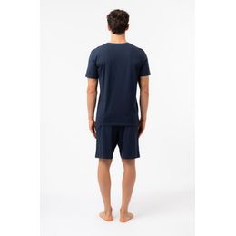 Fila Herren Schlafanzug "MAN JERSEY PYJAMAS", Gr. Lnavy, Web, Obermaterial: 100% Baumwolle, Homewear-Sets, T-Shirt und kurze Hose mit Gummizug