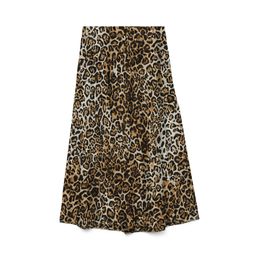 V&eacute;ro Moda VERO MODA Damen Maxirock "VMJOSIE VOLUME ANKLE SKIRT WVN GA"silber lining aop:bella, Gr. XS, bedruckt, Web, Obermaterial: 83% Viskose, 17% Nylon,