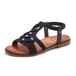 Lascana Damen Sandale "Sommerschuh, offener Schuh, Pantolette", Gr. 36, schwarz, Obermaterial: 100% Textilmaterial. Decksohle: 100% Lederimitat.