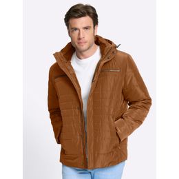 Marco Donati Herren Jacke aus Stepp, winterwarm wattiert, cognac, Gr&ouml;&szlig;e 48