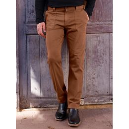 Marco Donati Herren Hose in Twill-Qualit&auml;t, enzymgewaschen, cognac, Gr&ouml;&szlig;e 48
