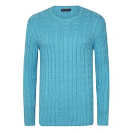 FELIX HARDY Herren Rundhalspullover "MANUEL"babyblau, Gr. M, 70% Baumwolle, 30% Polyacryl, Pullover